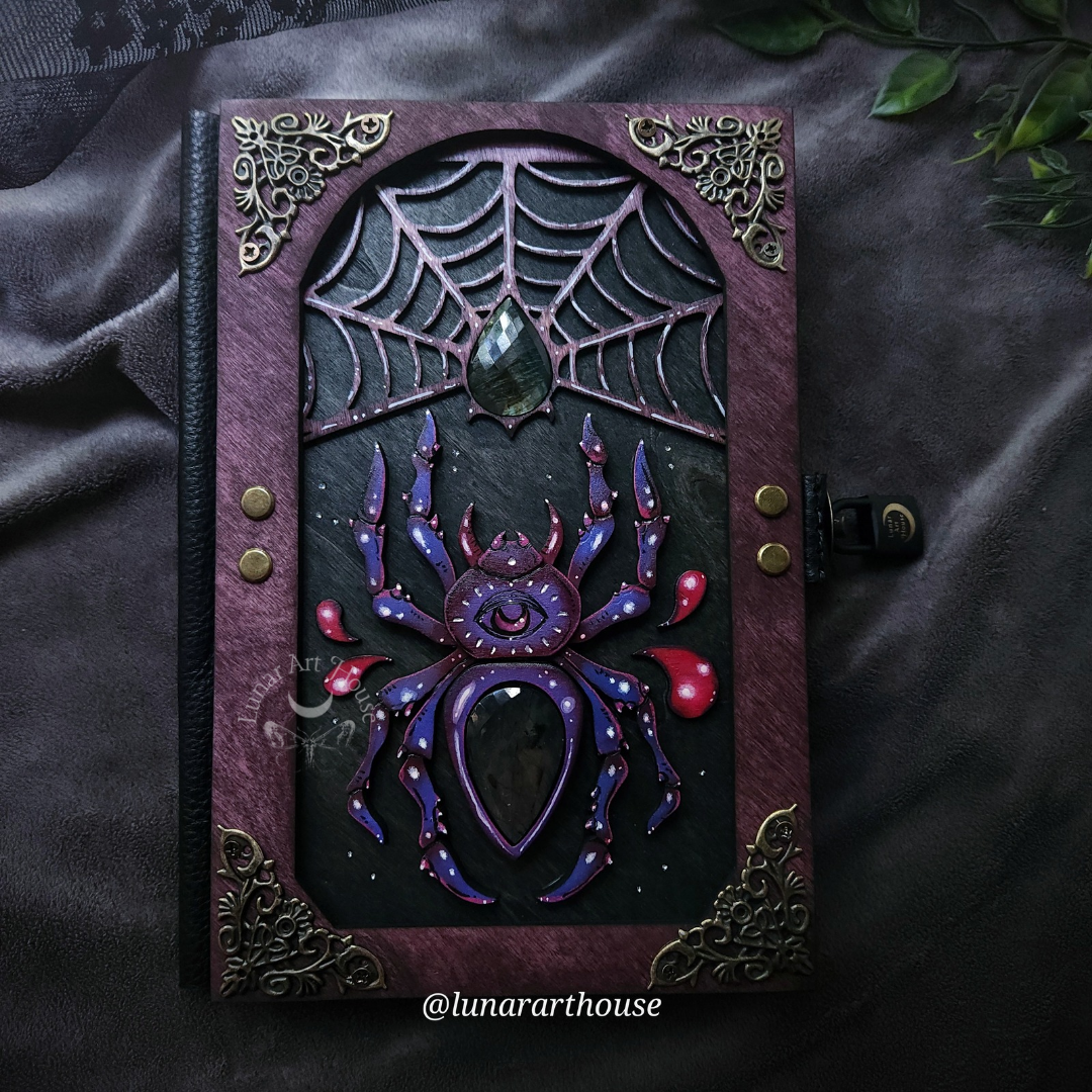 ️MADE TO ORDER Spider Hidden Key Journal – Lunar Art House
